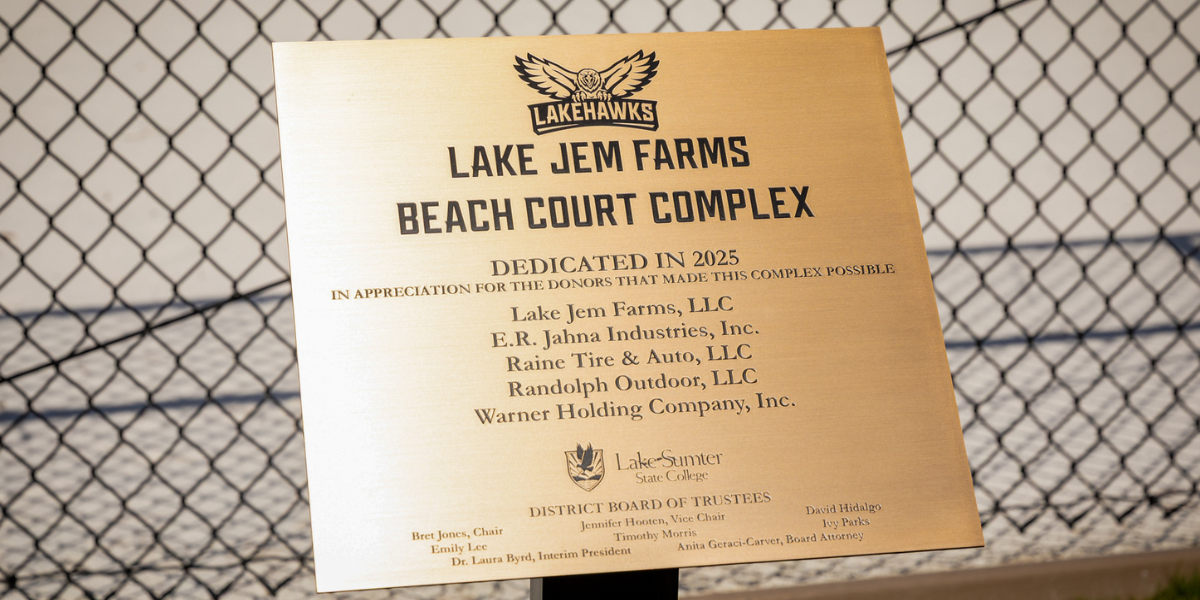 Lake-Sumter State College Dedicates Lake Jem Farms Beach Volleyball ...