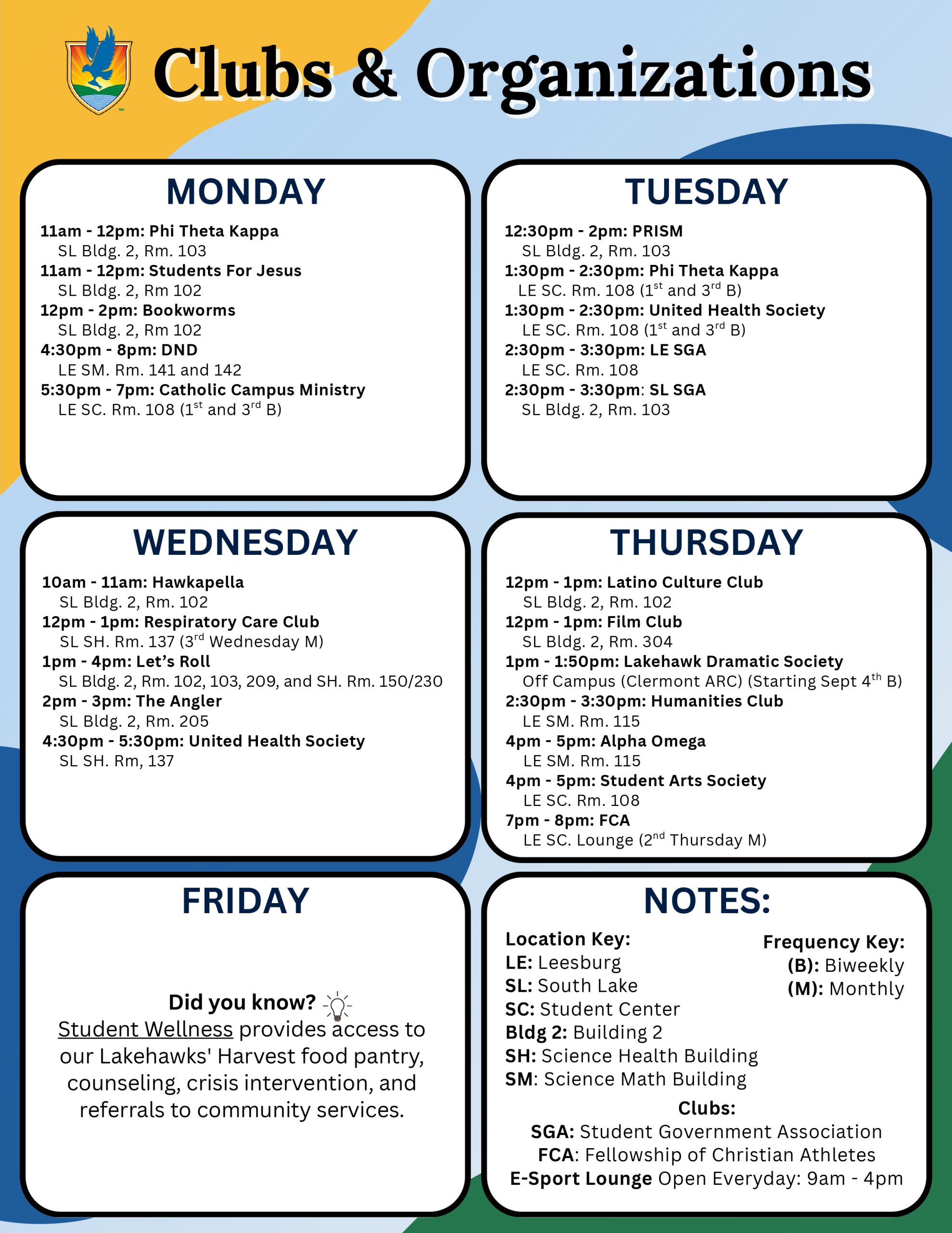 Student Activities Calendar - Lake-Sumter State College
